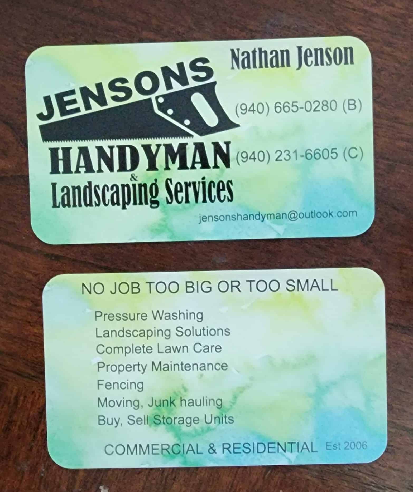 Jenson's Handyman & Landscaping Services Review