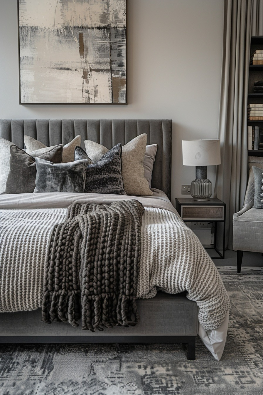 29 Grey Boho Bedroom Decor Ideas
