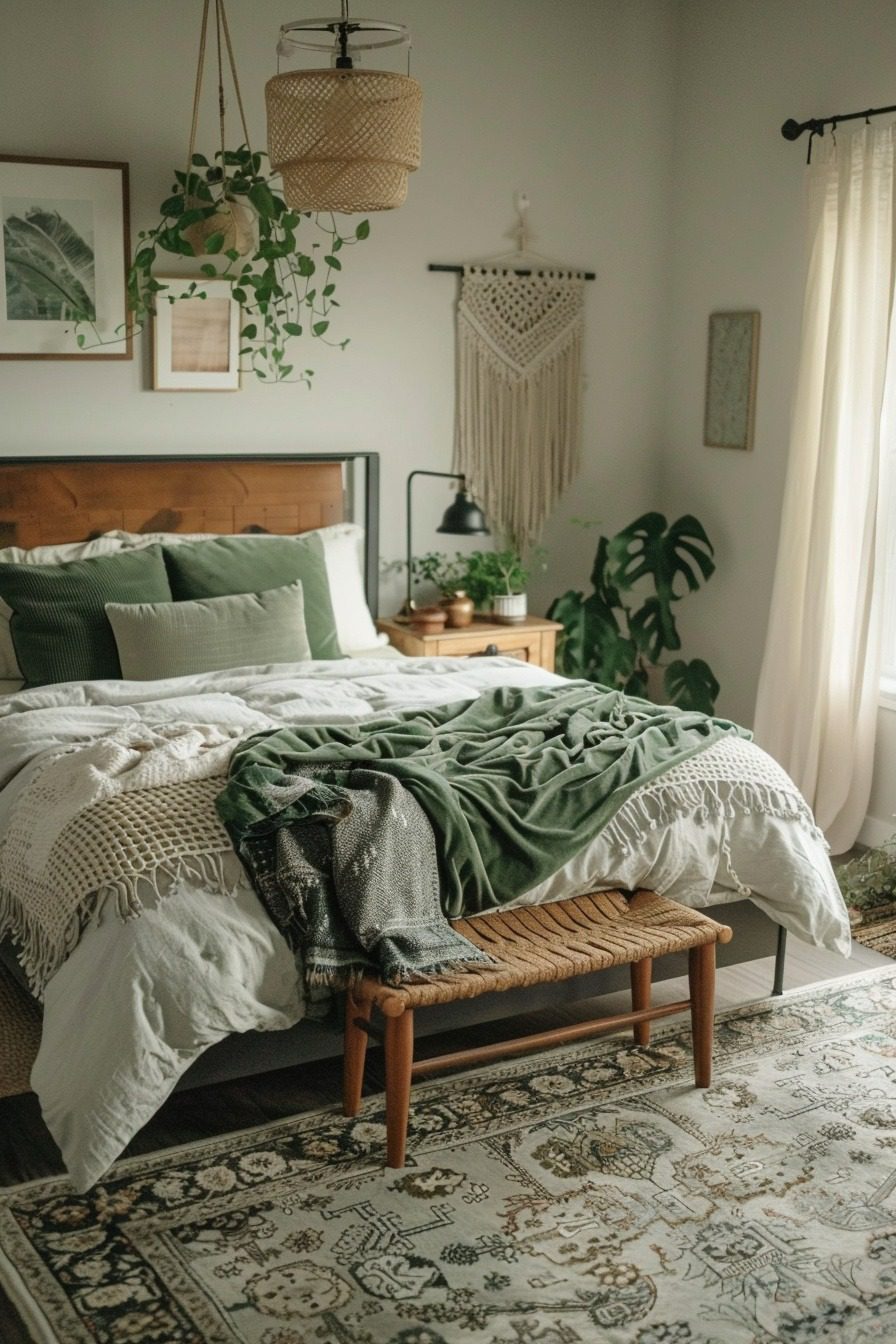 29 Green Boho Bedroom Ideas