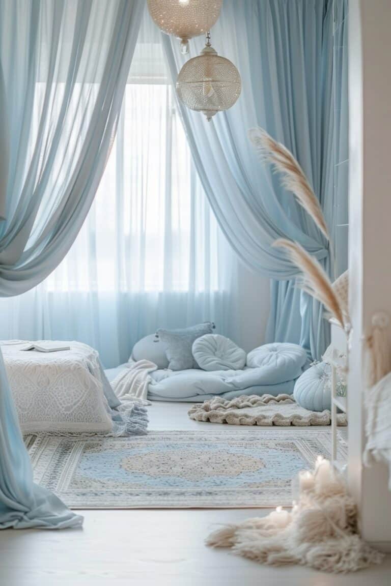 29 Light Blue Boho Bedrooms