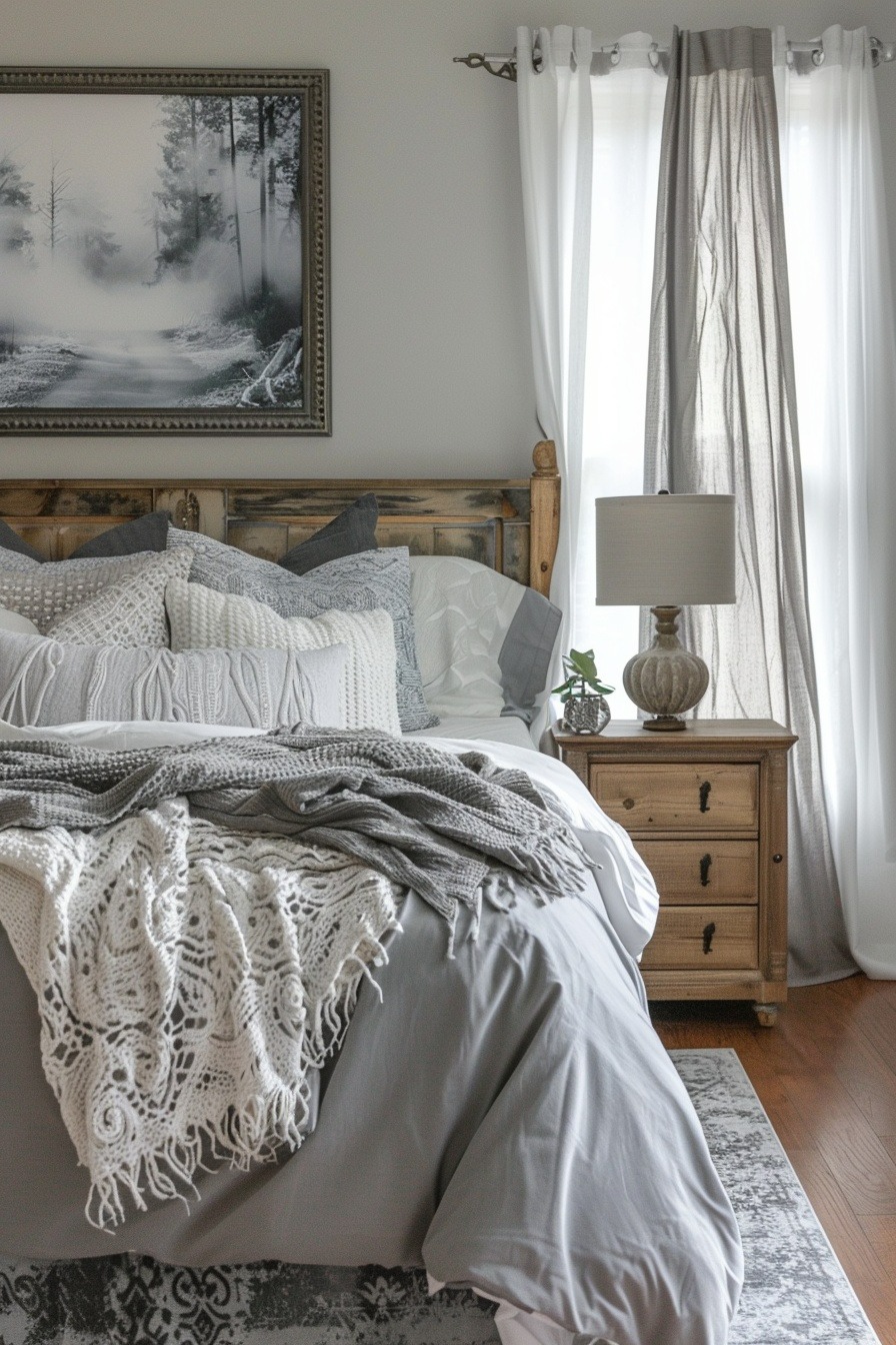 29 Grey Boho Bedroom Decor Ideas