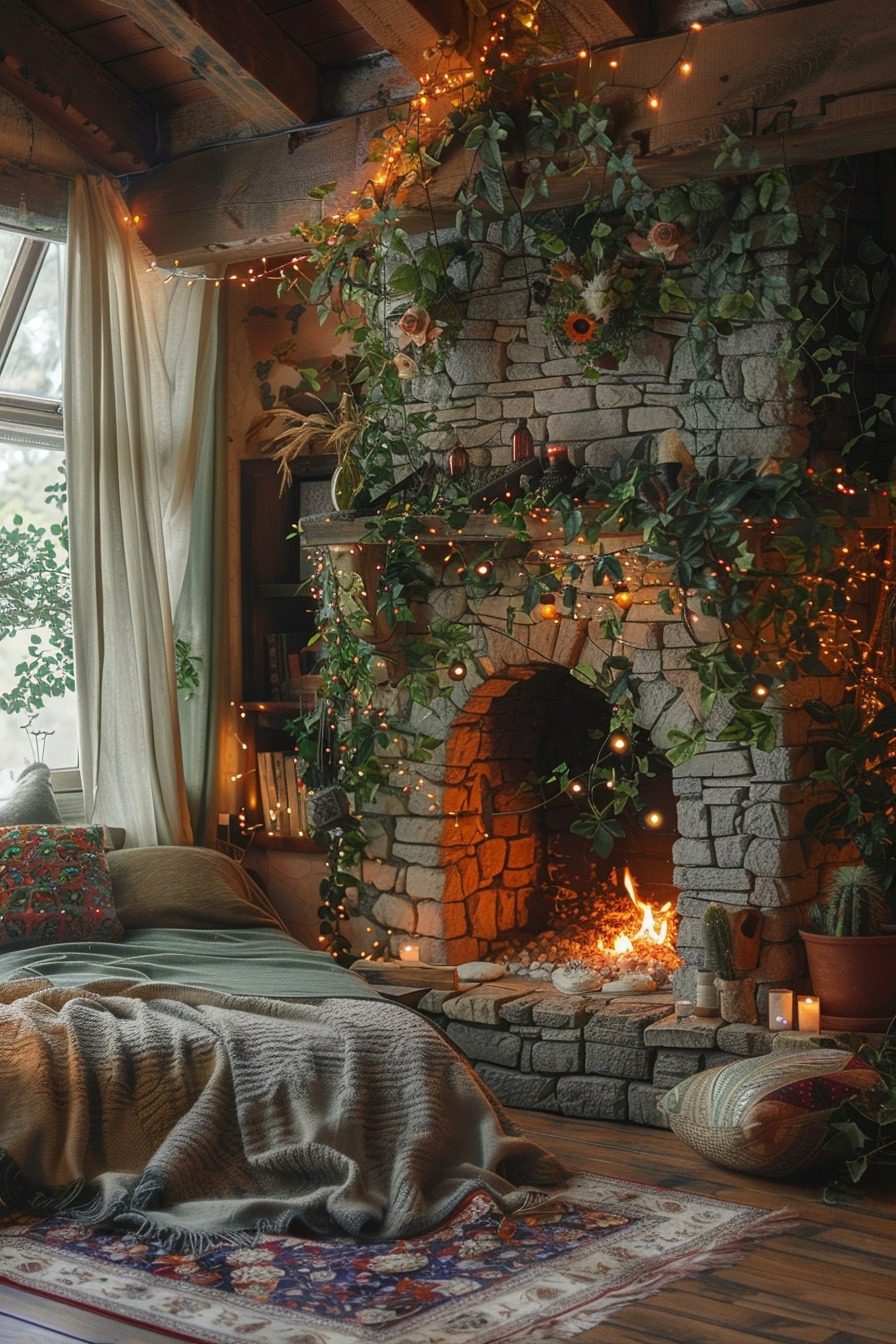 29 Boho Bedroom With Fireplace Ideas You Need To Check Out