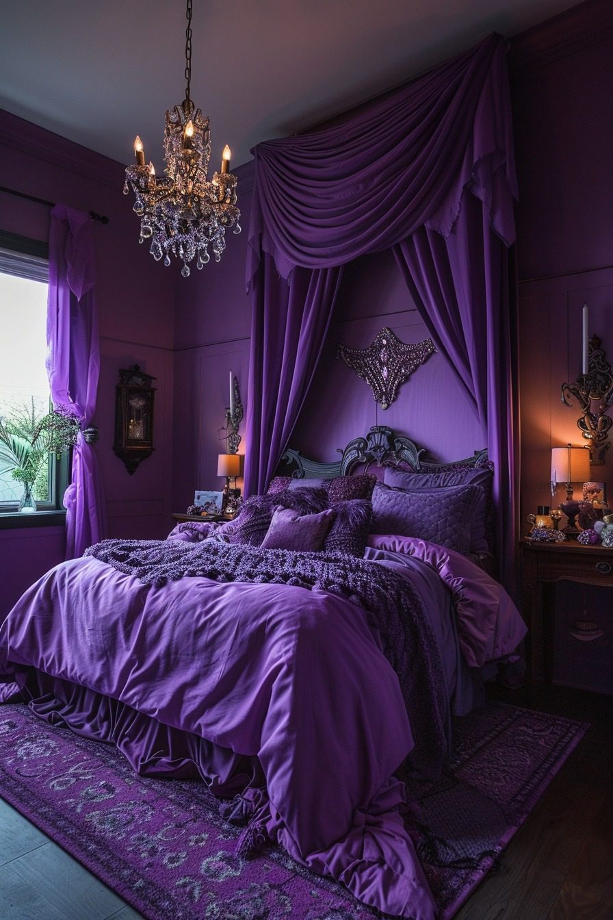 29 Enchanting Purple Witchy Bedroom Ideas To Mystify Your Space