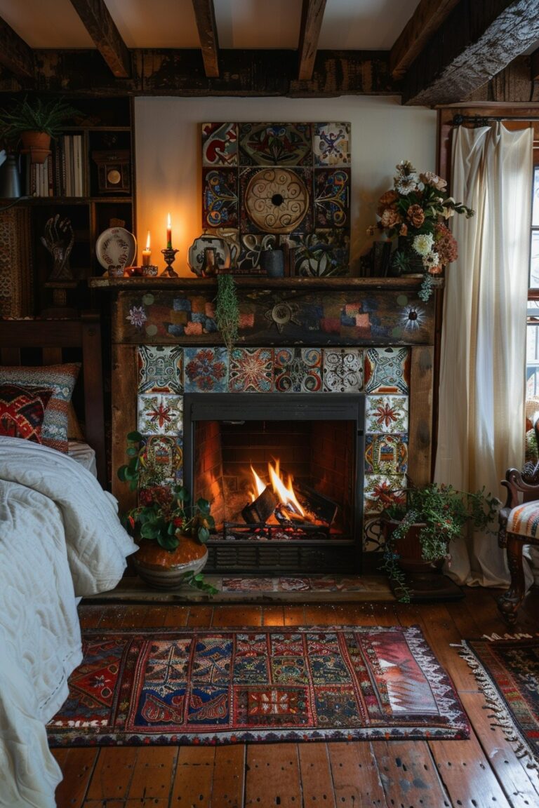 29 Boho Bedroom With Fireplace Ideas You Need To Check Out