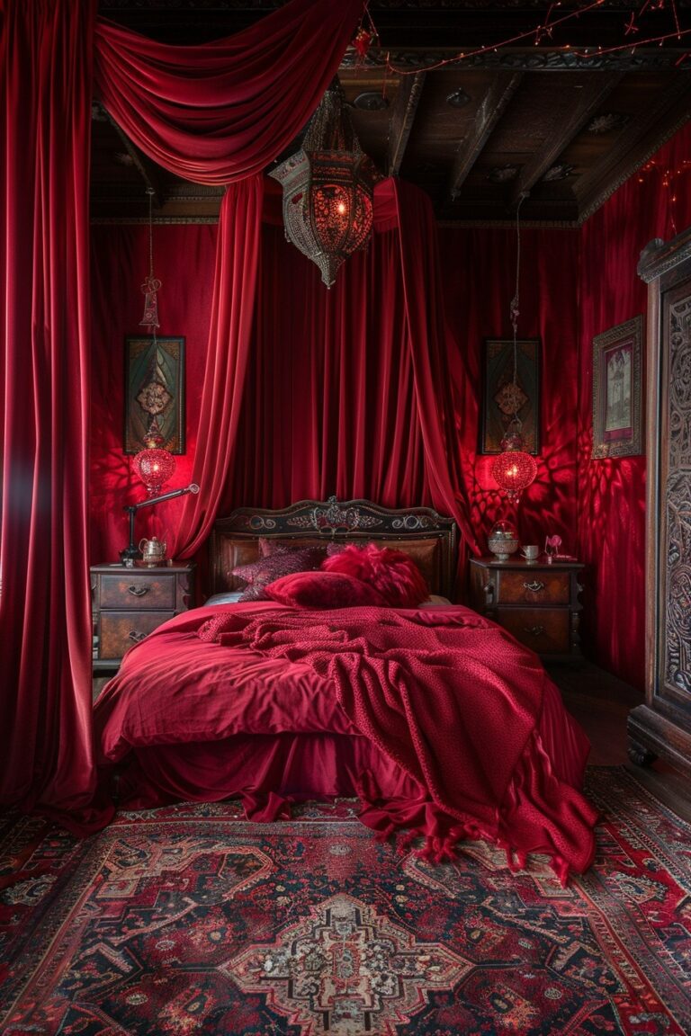 29 Red Boho Bedroom Ideas For Your Imagination