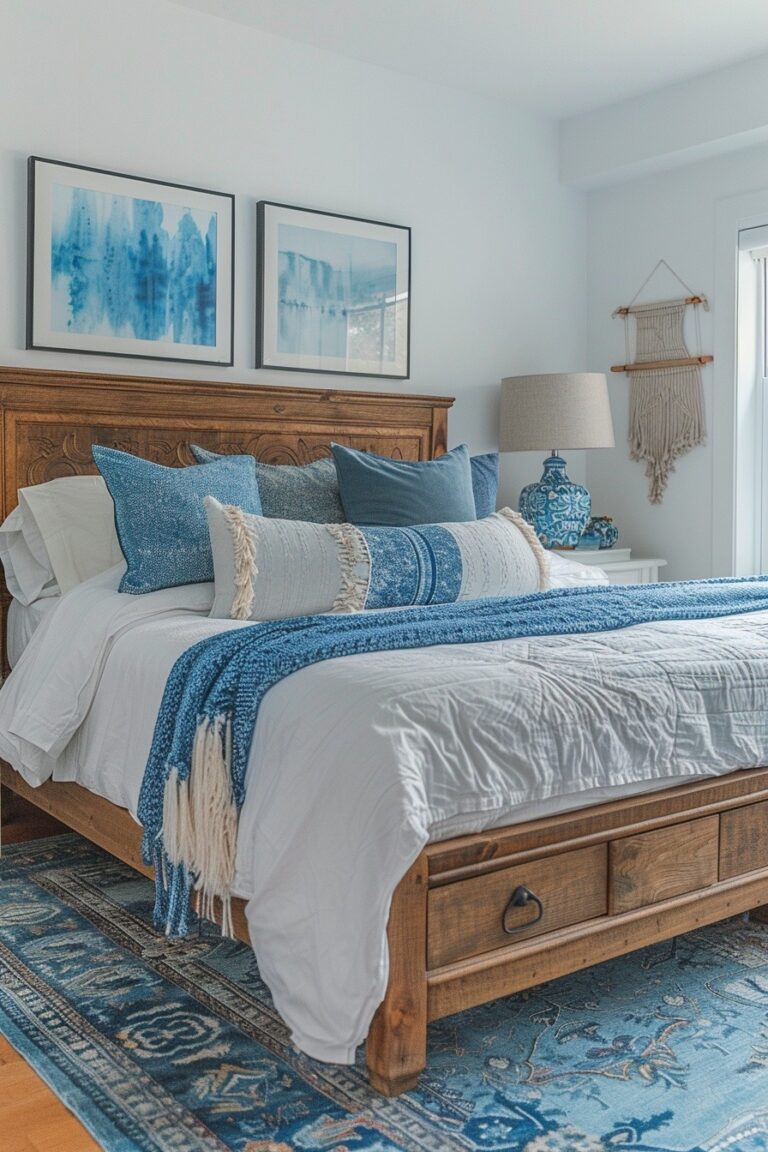 29 Bright Blue Boho Bedroom Ideas For A Vibrant And Eclectic Retreat