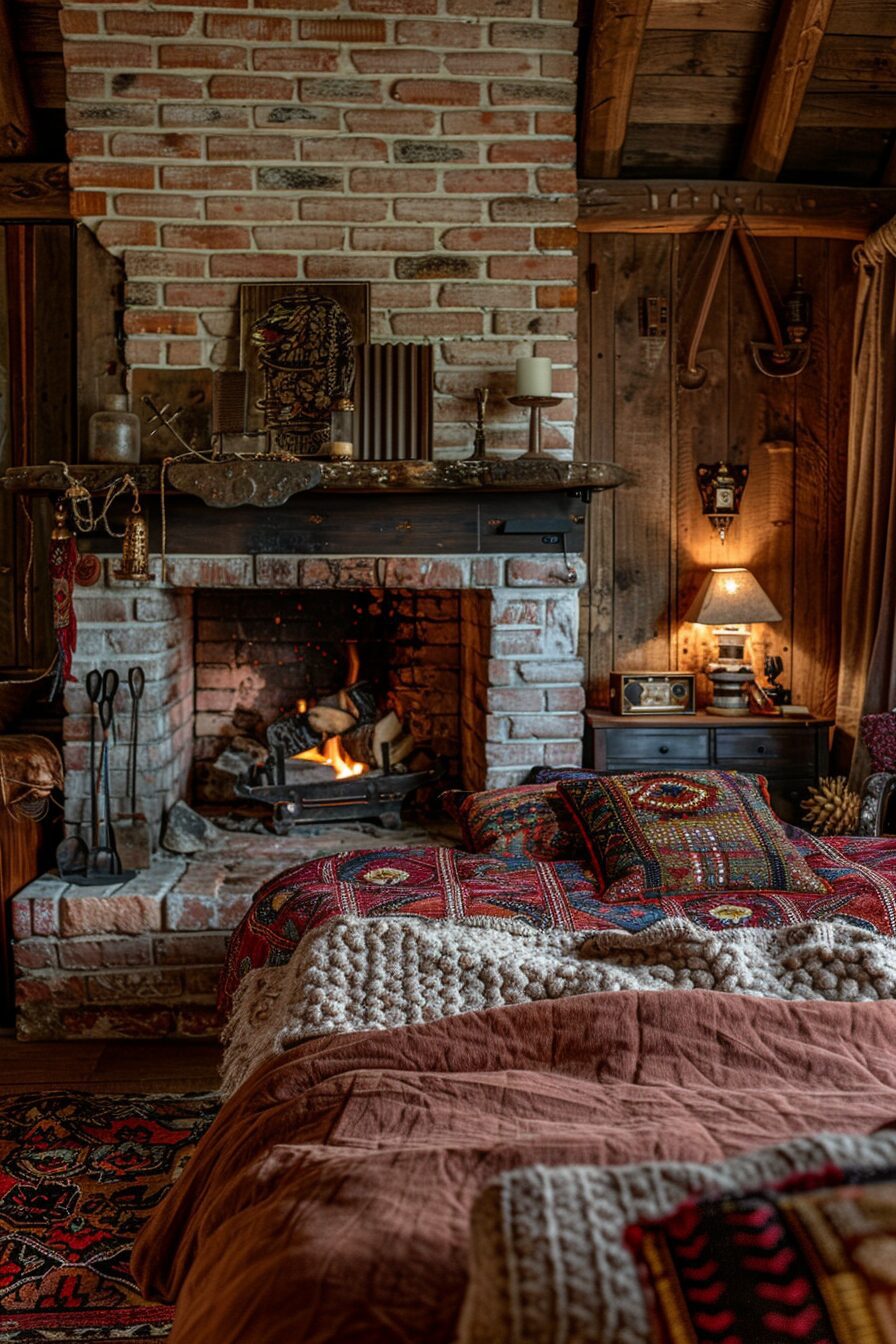 29 Boho Bedroom With Fireplace Ideas You Need To Check Out