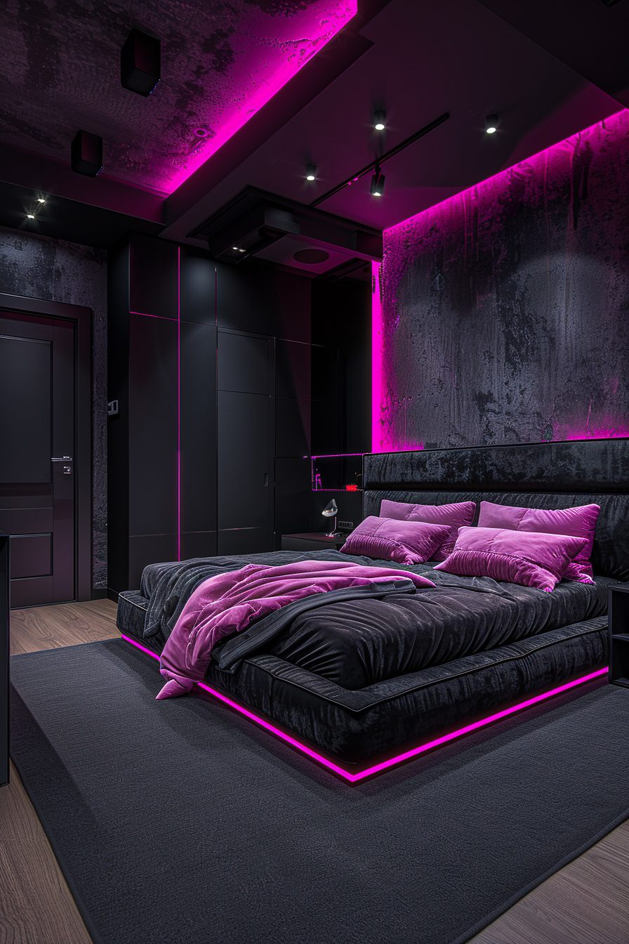 29 Pink And Black Bedrooms For A Chic And Edgy Look
