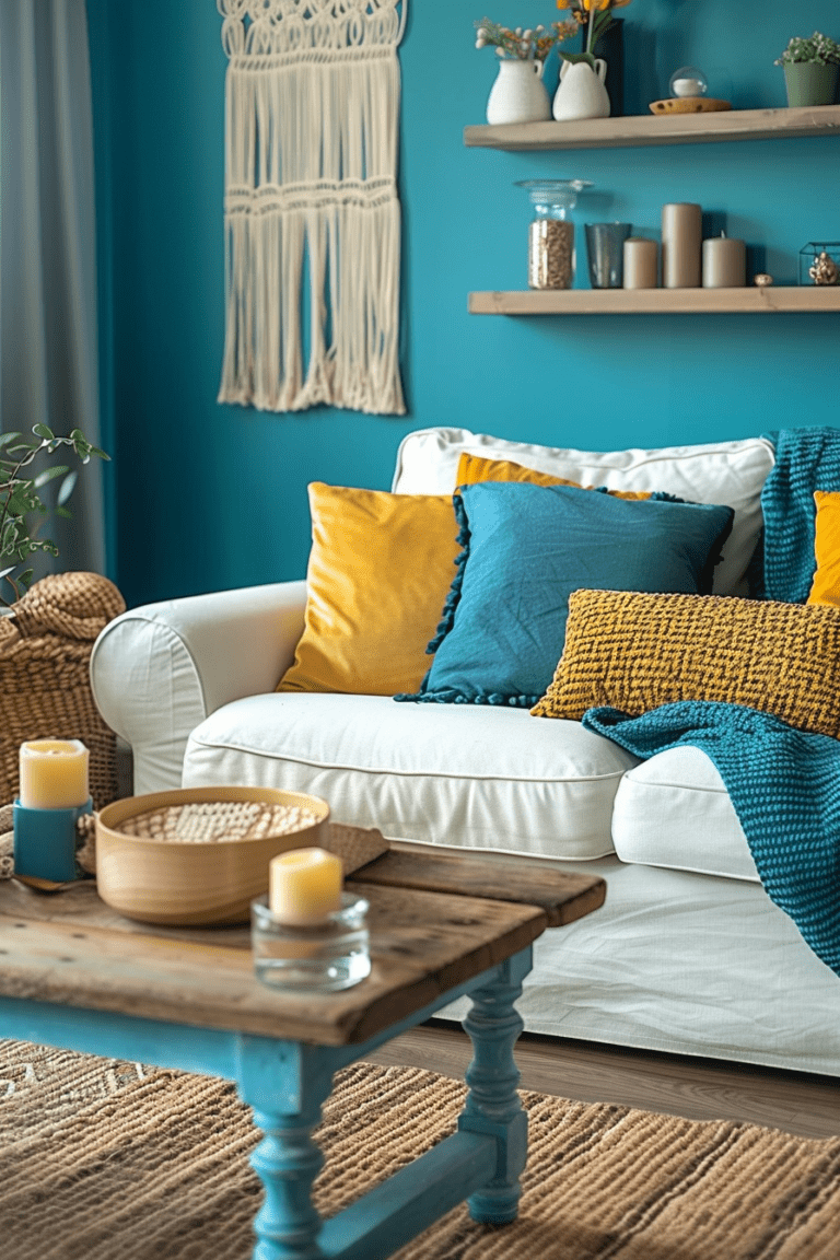29 Blue And Yellow Boho Decor Ideas: Blend Vibrant Hues For A Chic And ...
