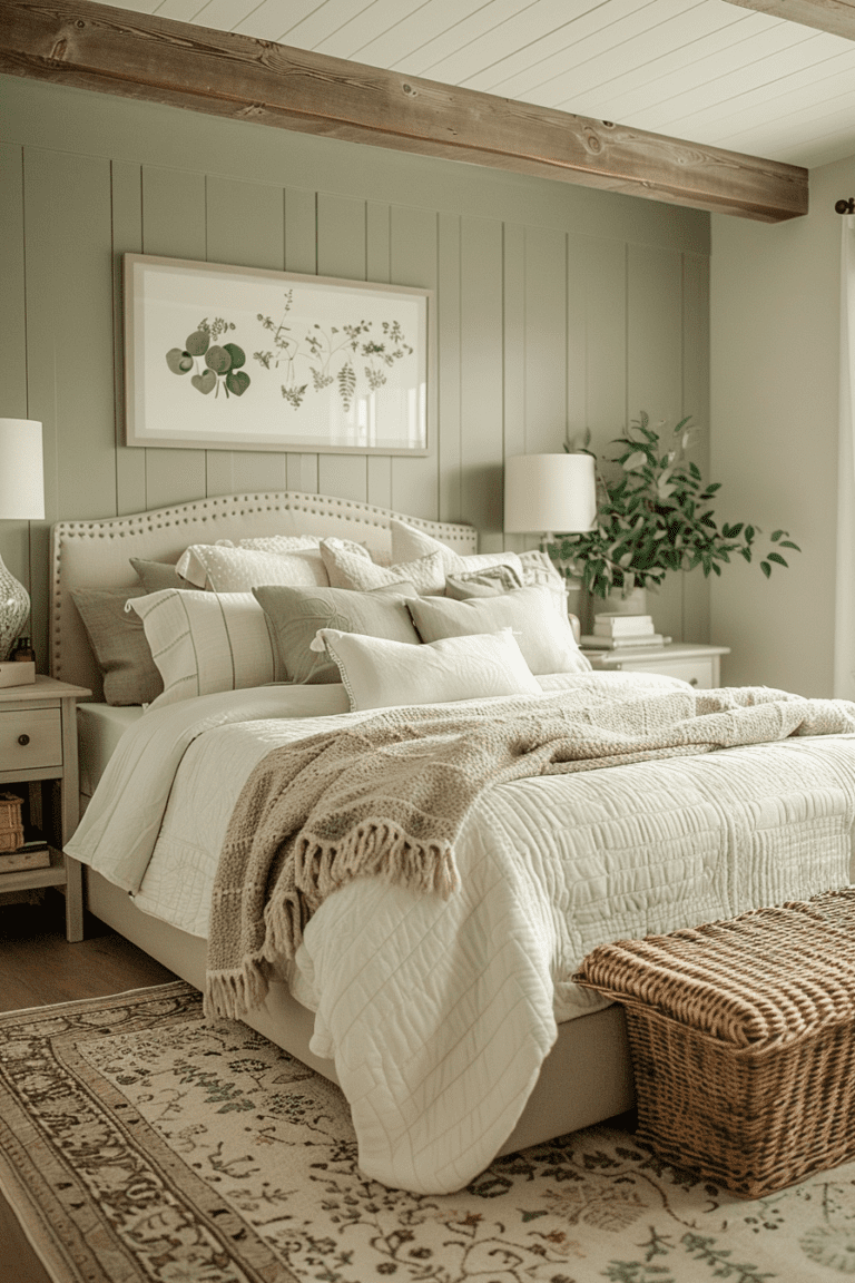 29 Sage Green Farmhouse Bedroom Ideas: Embrace Tranquility And Rustic ...