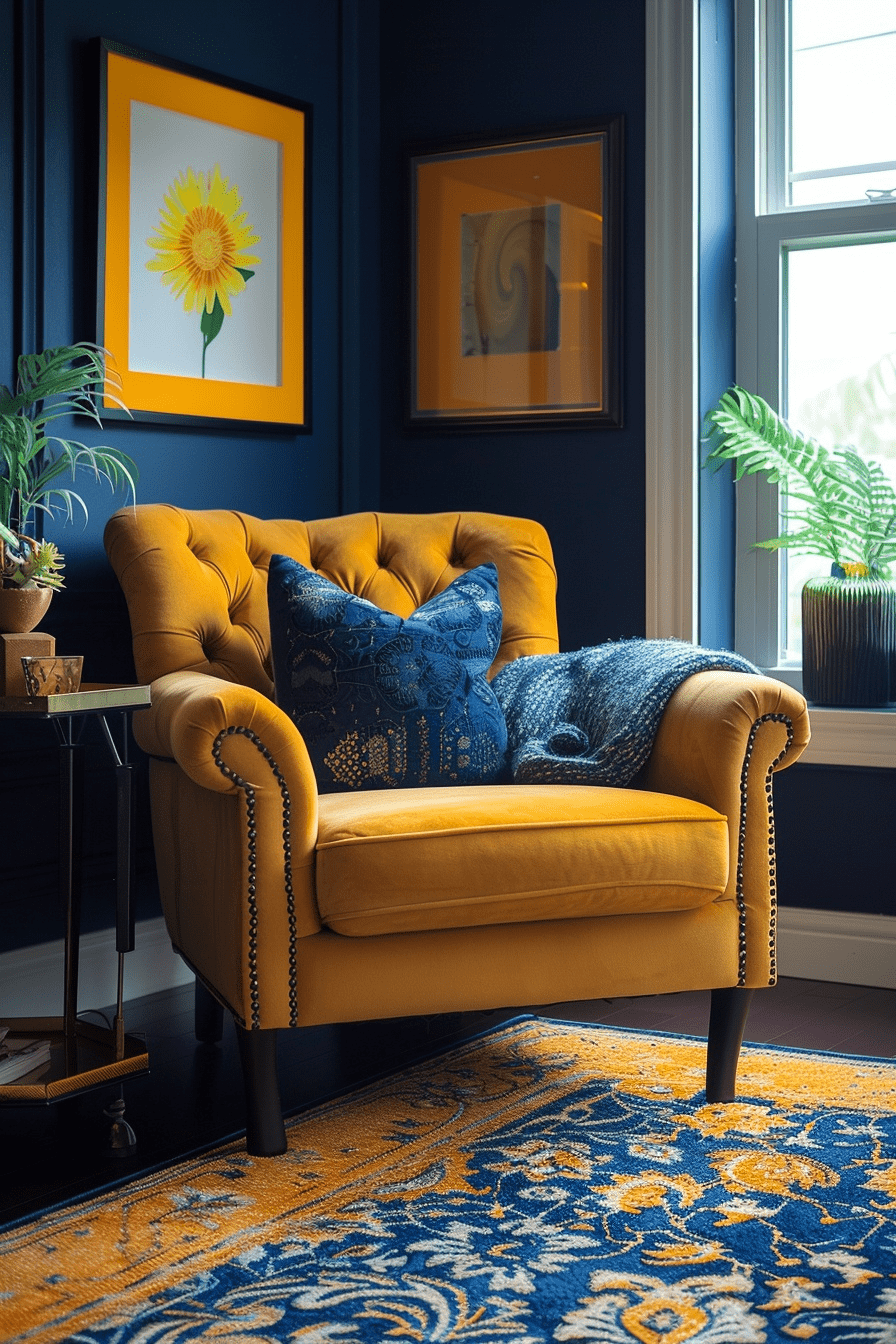 29 Blue And Yellow Boho Decor Ideas: Blend Vibrant Hues For A Chic And ...