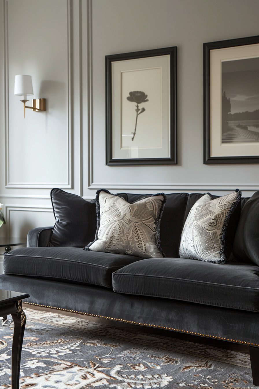 29 Dark Grey Couch Living Room Ideas To Add Sophistication