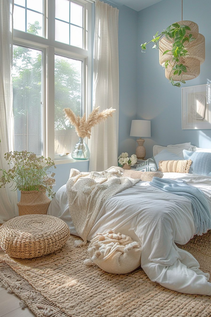 29 Blue Boho Dorm Room Ideas For A Stylish And Serene Environment
