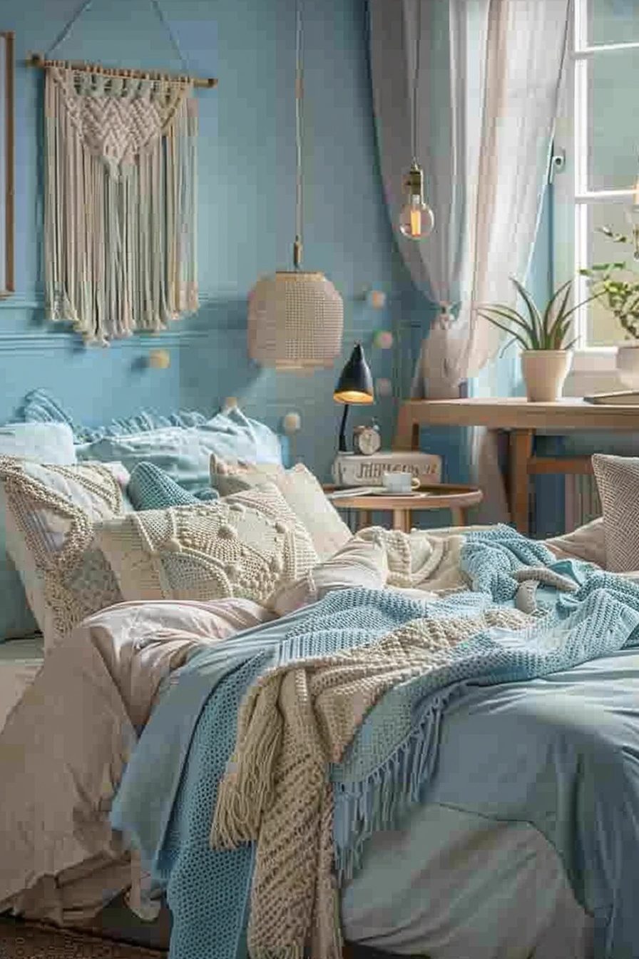 29 Blue Boho Dorm Room Ideas For A Stylish And Serene Environment