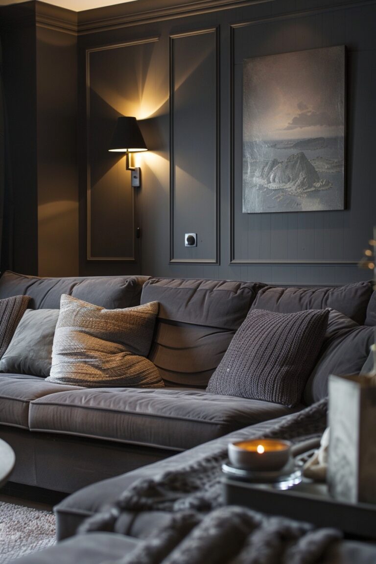 29 Dark Grey Couch Living Room Ideas To Add Sophistication