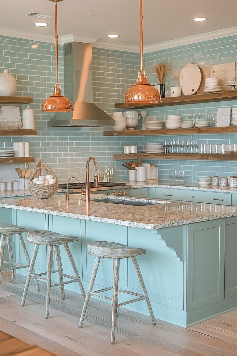 29 Coastal Farmhouse Kitchen Ideas That Combine Beach Vibes With Rustic ...