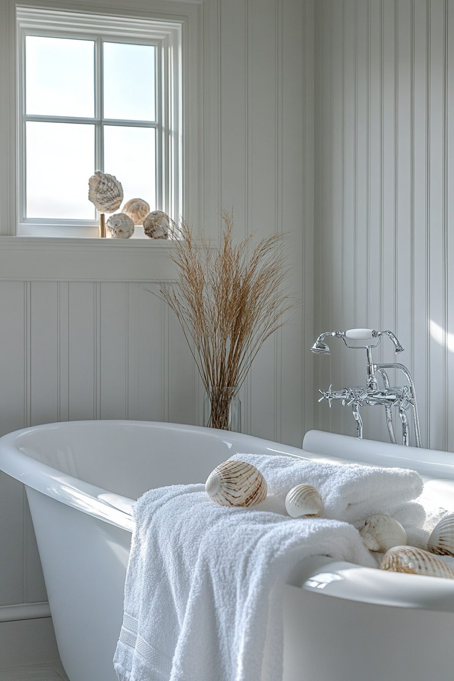 29 Coastal Farmhouse Bathroom Ideas To Infuse Beach Vibes Into Your Decor