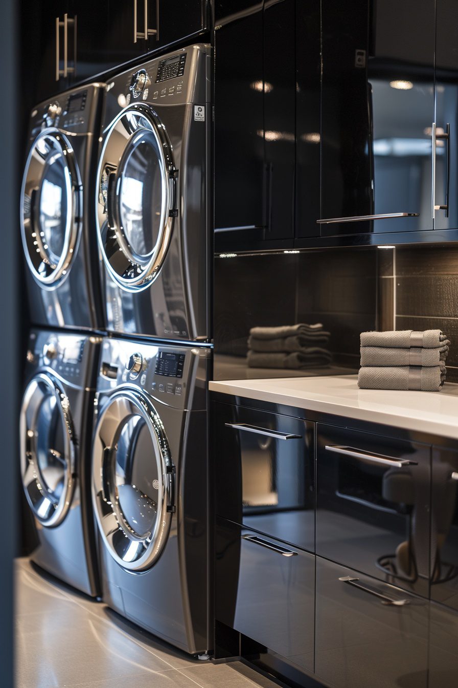 29 Stacked Laundry Room Ideas To Upgrade Your Laundry Setup