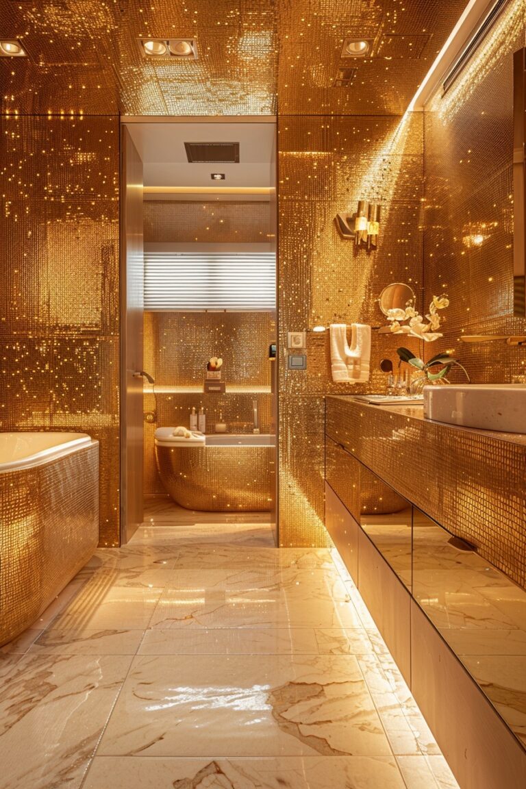 29 Gold Bathroom Decor Ideas To Create An Elegant Atmosphere