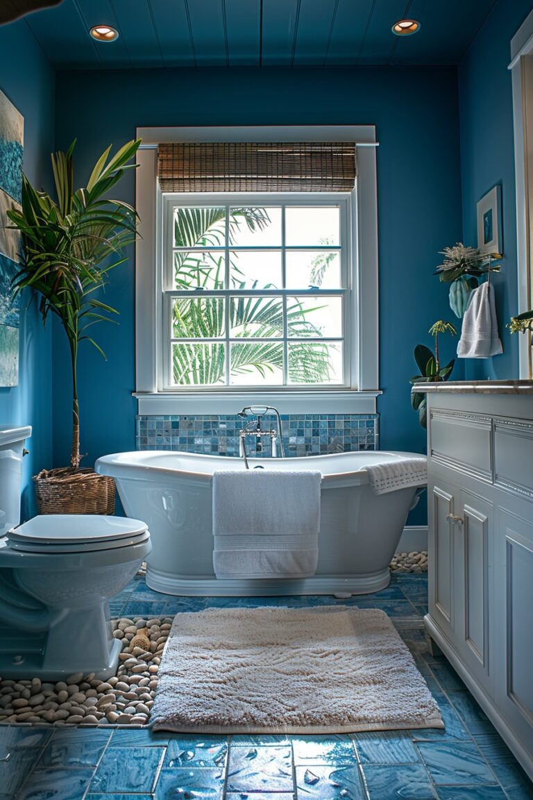 29 Blue Bathroom Decor Ideas To Create A Cool And Peaceful Atmosphere