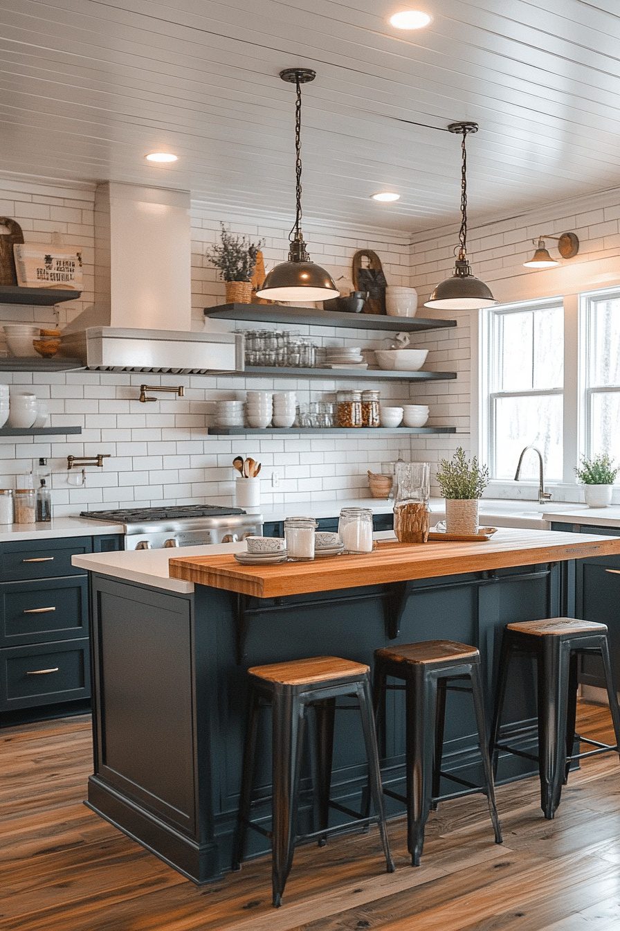 29 Coastal Farmhouse Kitchen Ideas That Combine Beach Vibes With Rustic ...