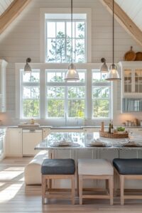 29 Coastal Farmhouse Kitchen Ideas That Combine Beach Vibes With Rustic ...