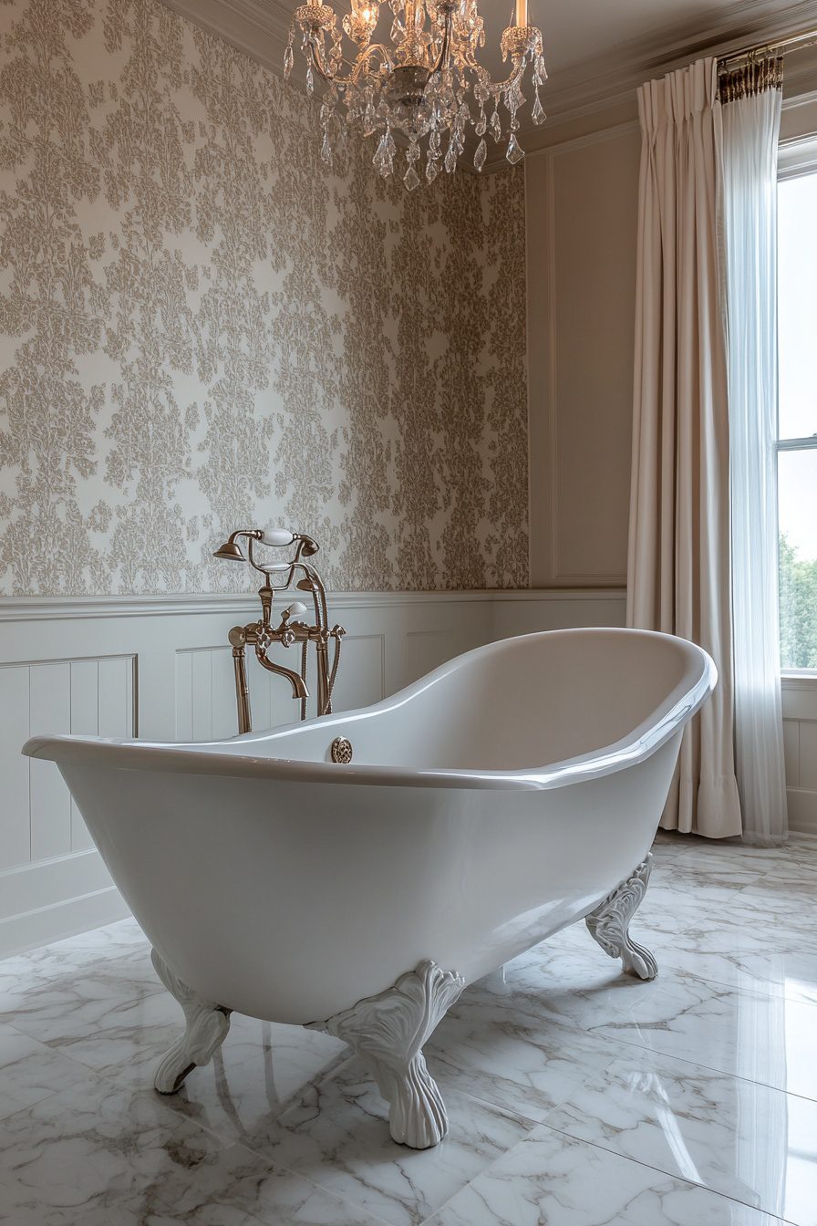 29 Vintage Modern Master Bath Ideas That Marry Classic Charm With ...