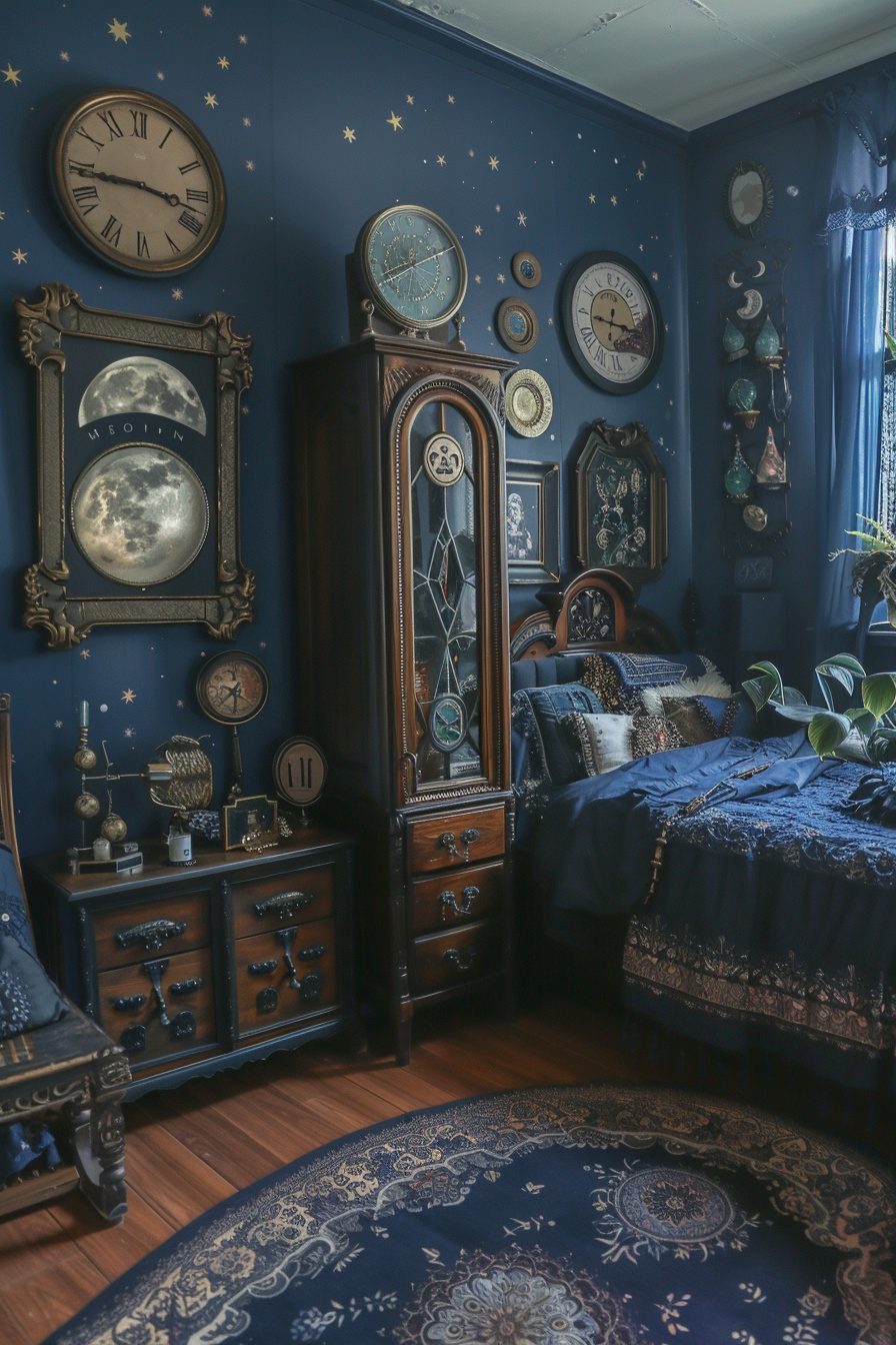 29 Blue Witchy Bedroom Ideas To Create A Magical Sanctuary