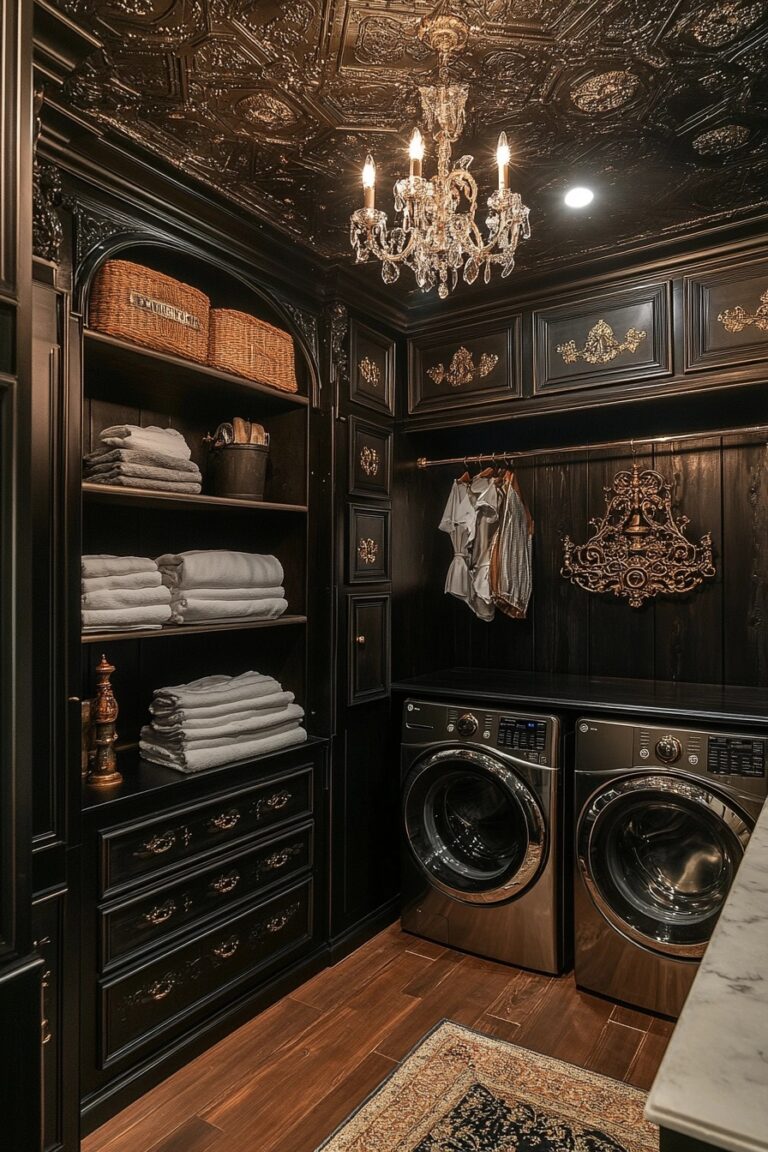 29 Western Gothic Laundry Room Ideas To Bring Rustic Charm With A Dark ...