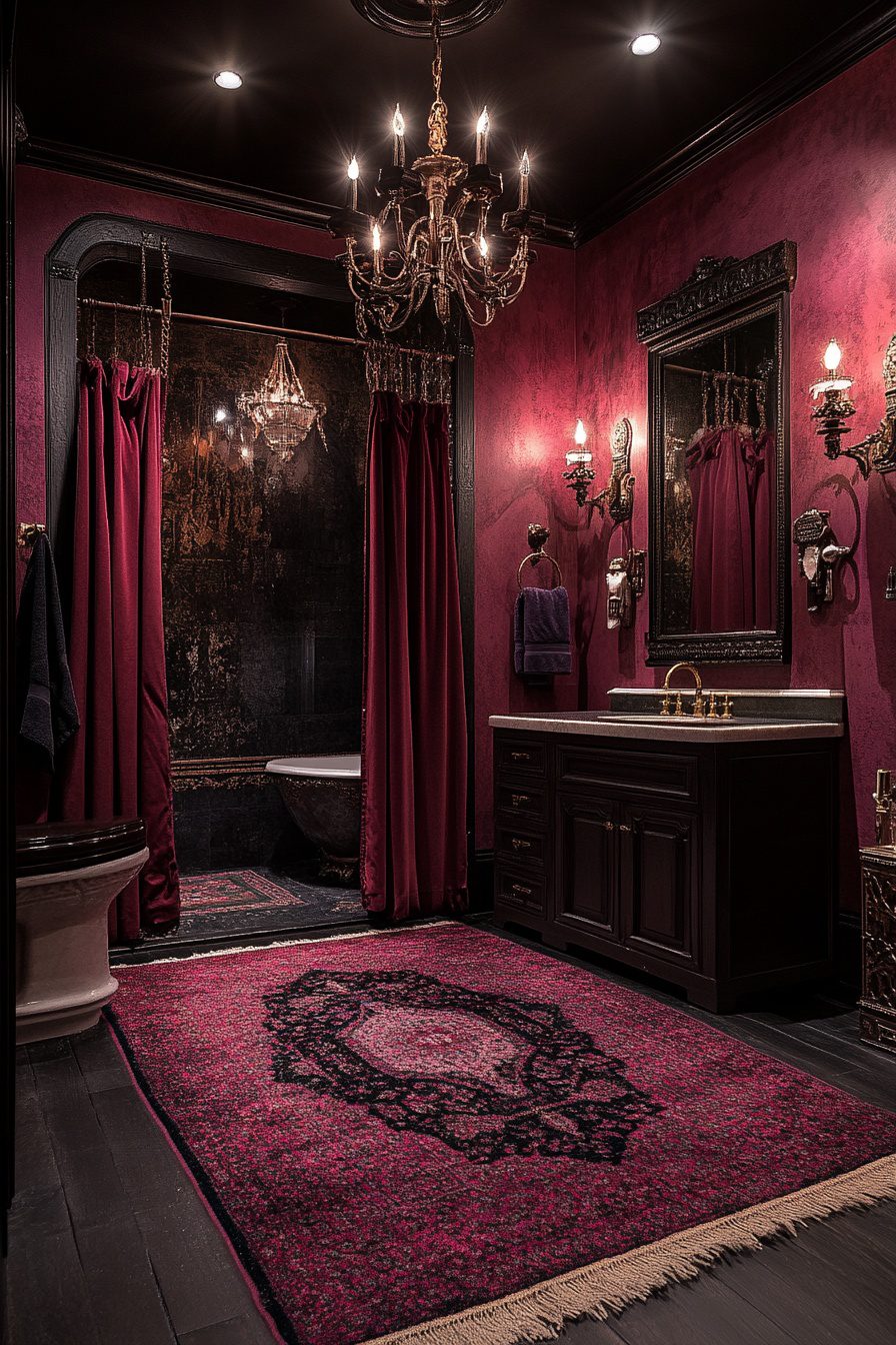 29 Western Gothic Bathroom Ideas To Blend Antique Elements With Gothic ...
