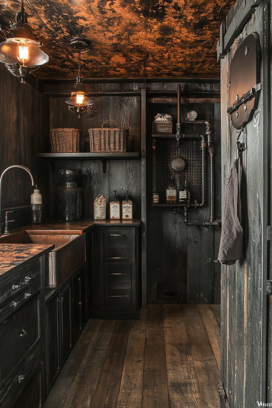 29 Western Gothic Laundry Room Ideas To Bring Rustic Charm With A Dark ...