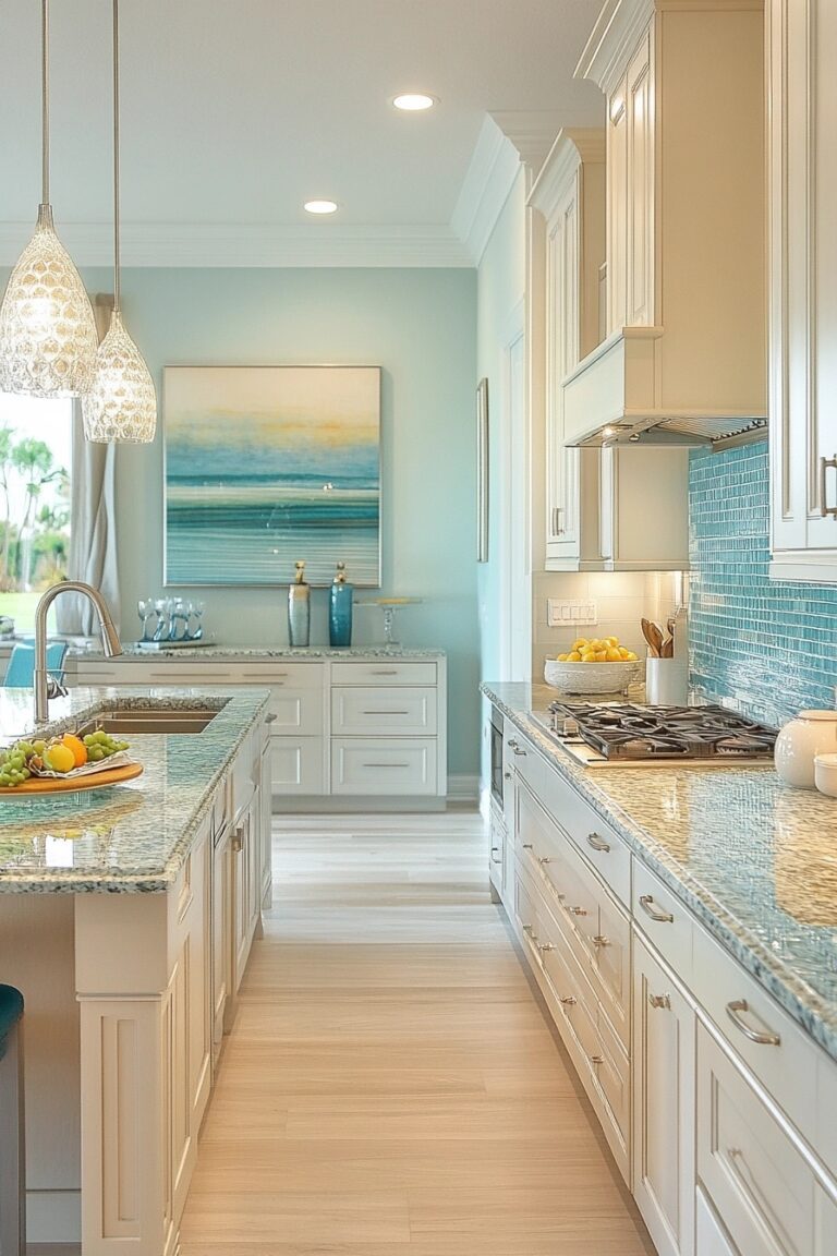 29 Coastal Preppy Kitchen Ideas To Create A Fresh Seaside Vibe