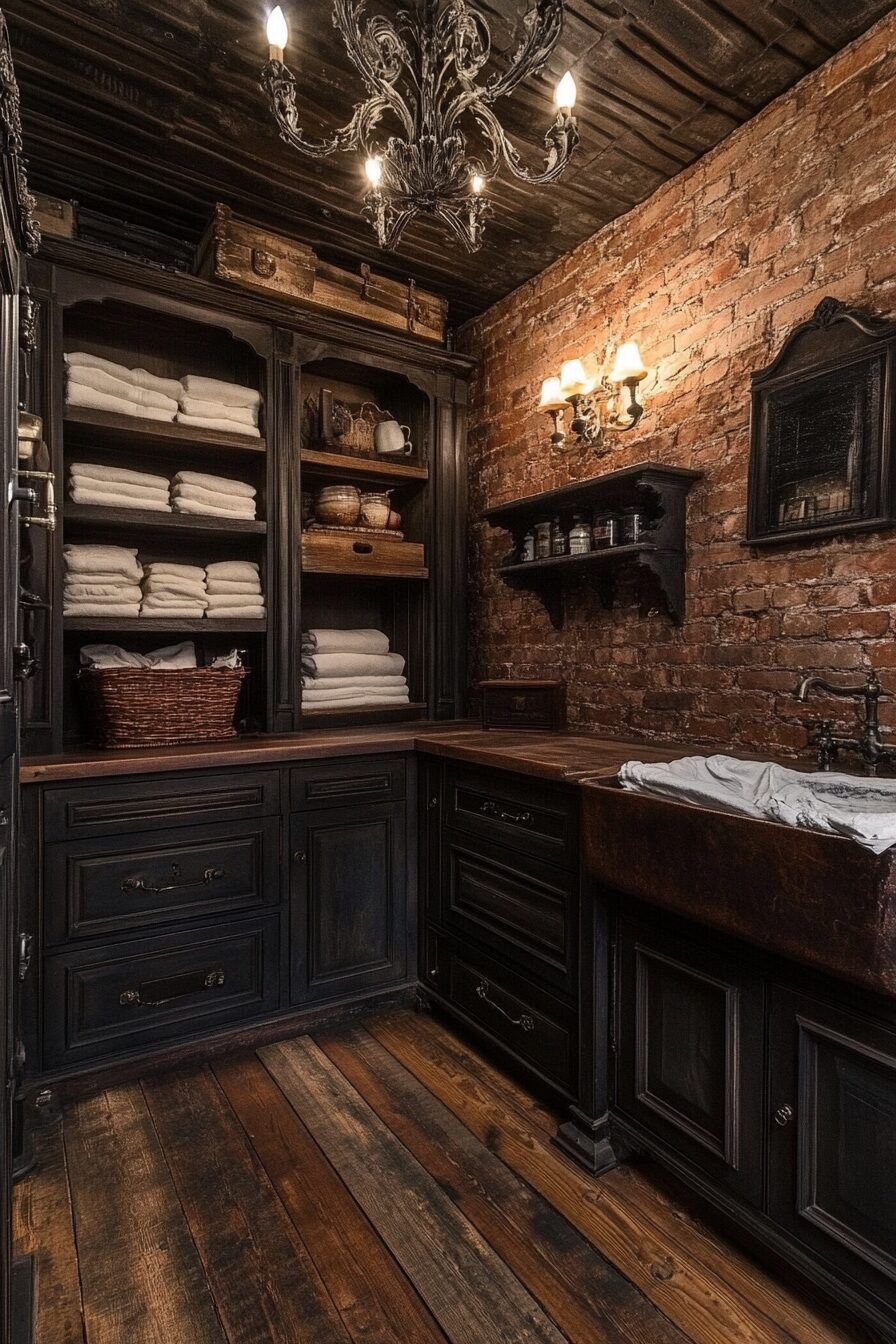 29 Western Gothic Laundry Room Ideas To Bring Rustic Charm With A Dark ...