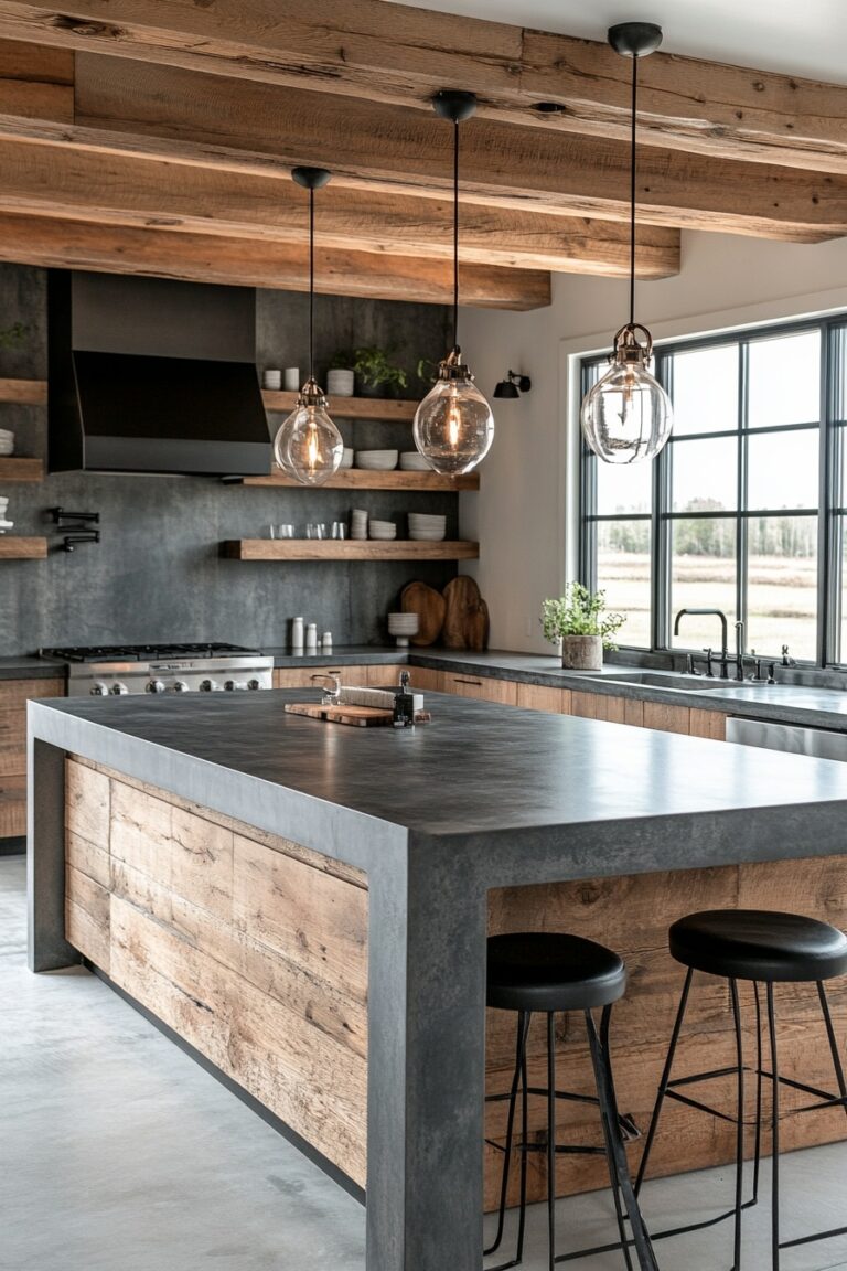 29 Rustic Modern Kitchen Ideas To Bring Natural Elements And Modern ...