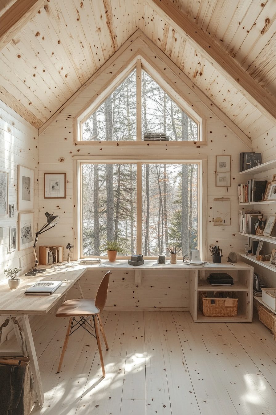 29 Small Cabin Interior Office Ideas To Create The Perfect Work Retreat
