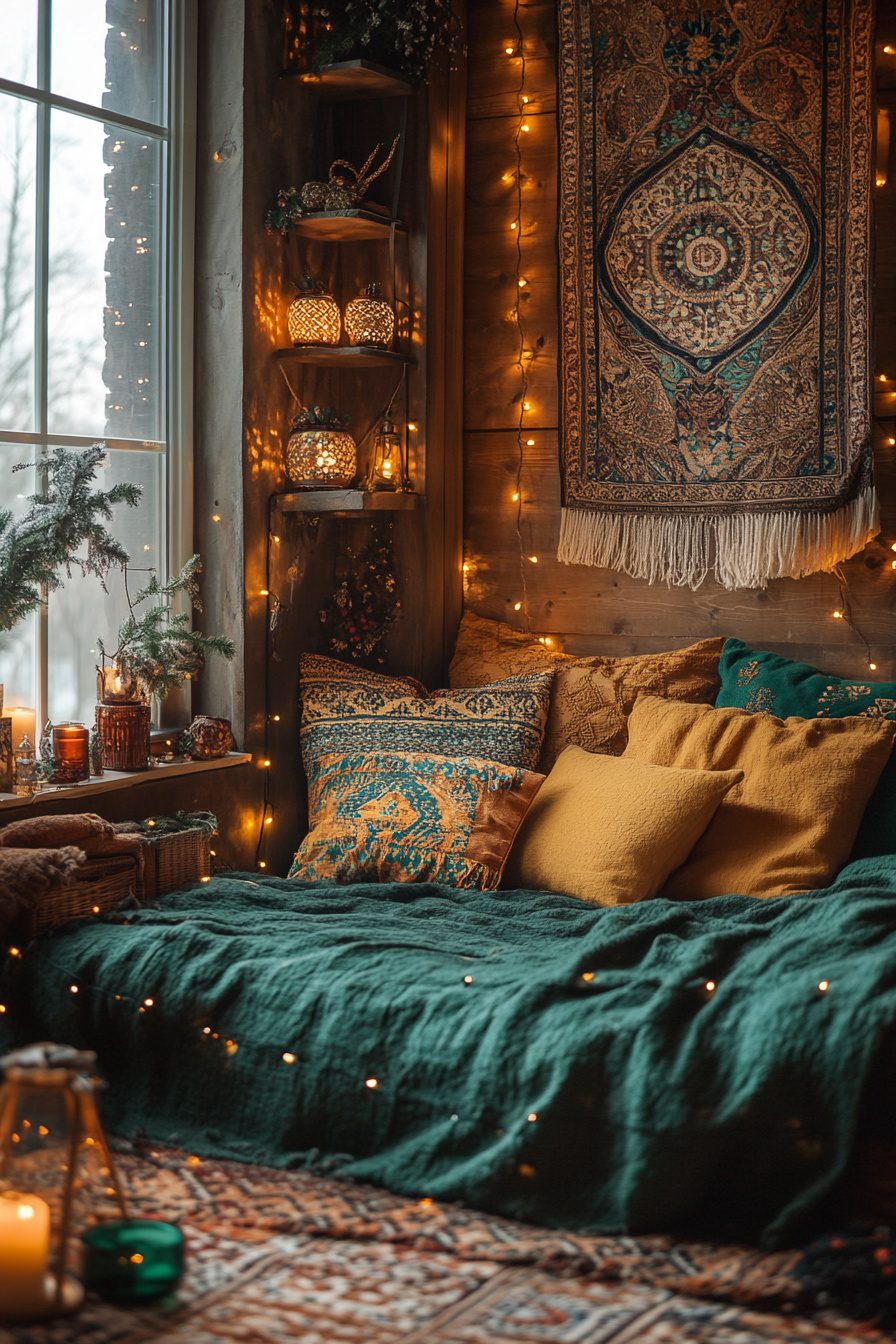 29 Boho Xmas Decor Bedroom Ideas For Crafting A Relaxing And Stylish ...