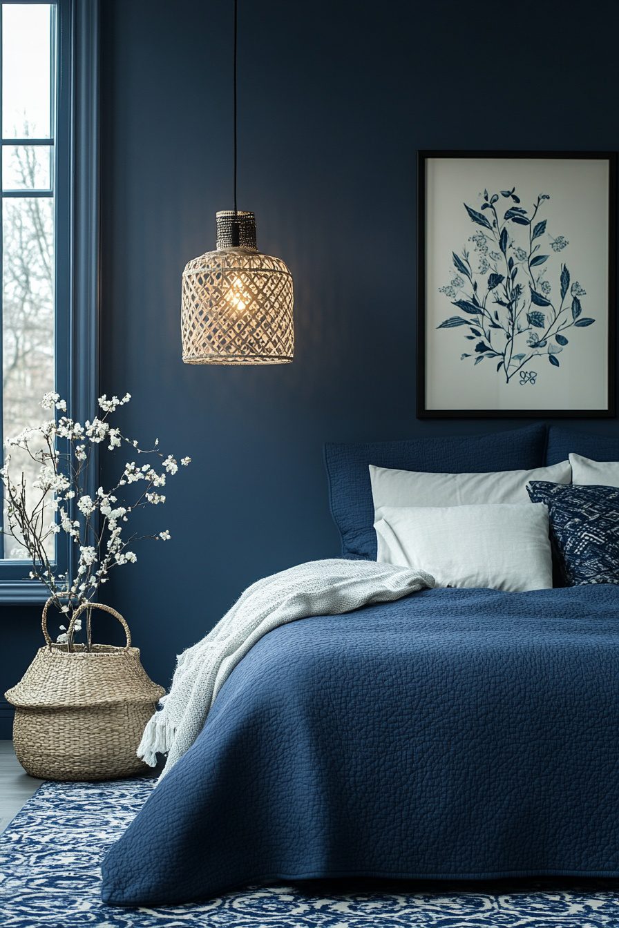 29 Navy Blue Boho Bedroom Ideas For A Peaceful Sanctuary