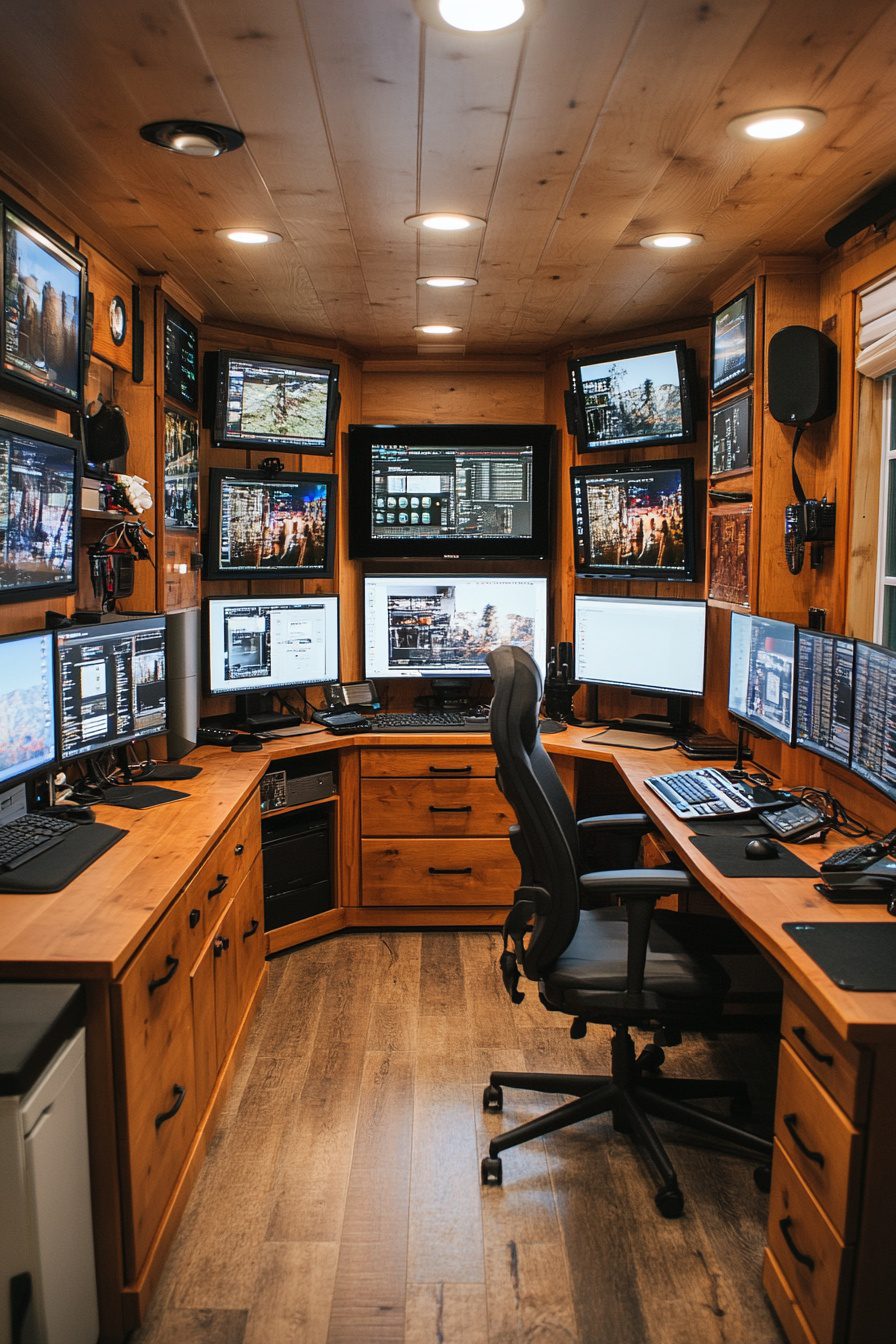 29 Small Cabin Office Designs Perfect For Tiny Home Living
