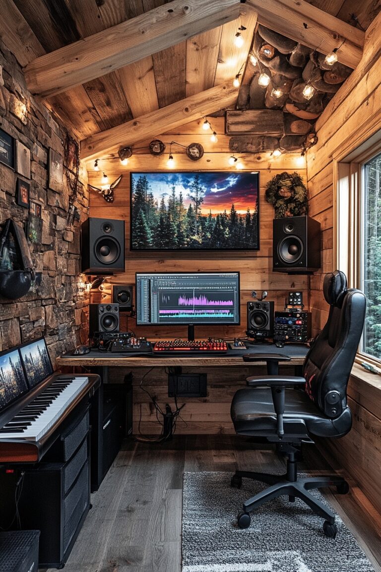 29 Small Cabin Office Designs Perfect For Tiny Home Living