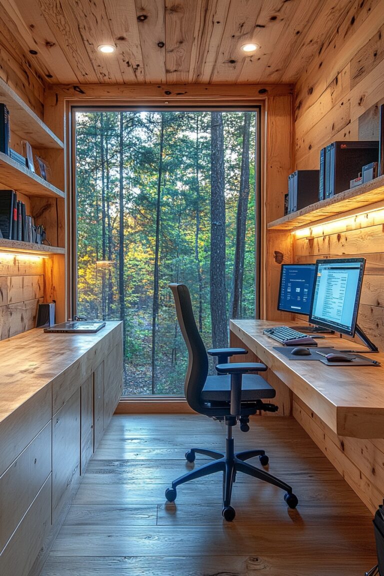 29 Small Cabin Office Designs Perfect For Tiny Home Living