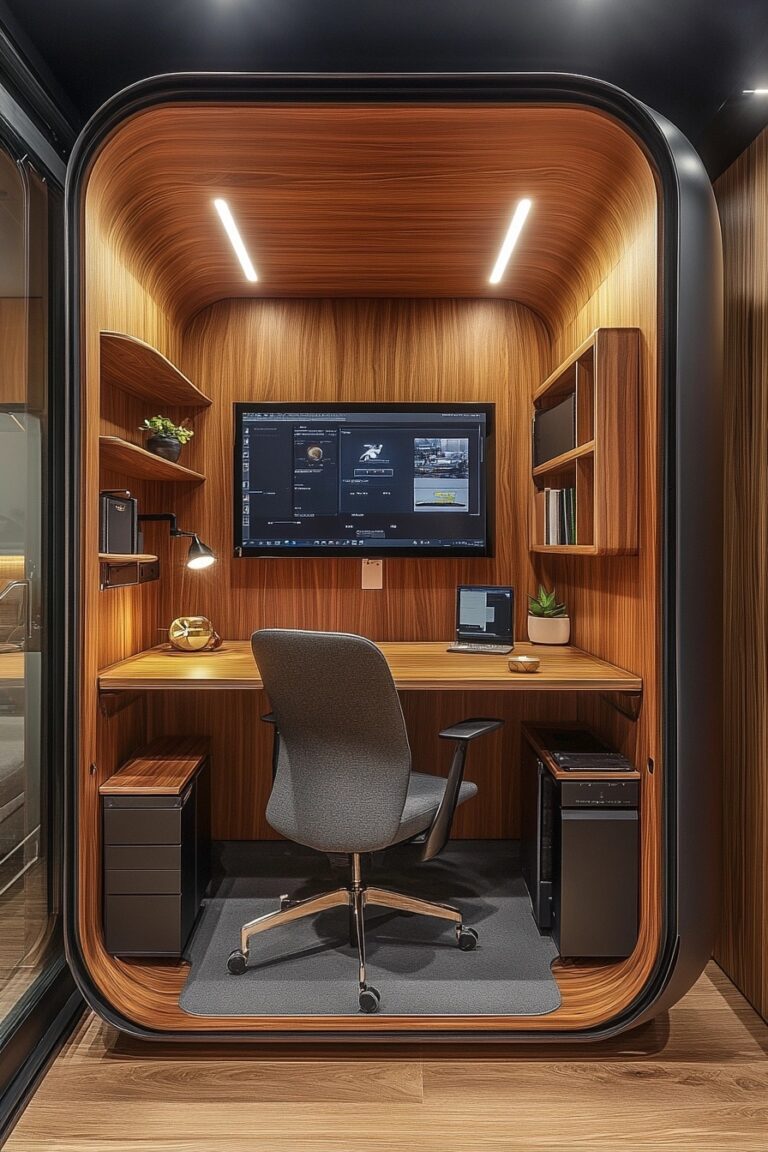 29 Small Cabin Office Designs Perfect For Tiny Home Living
