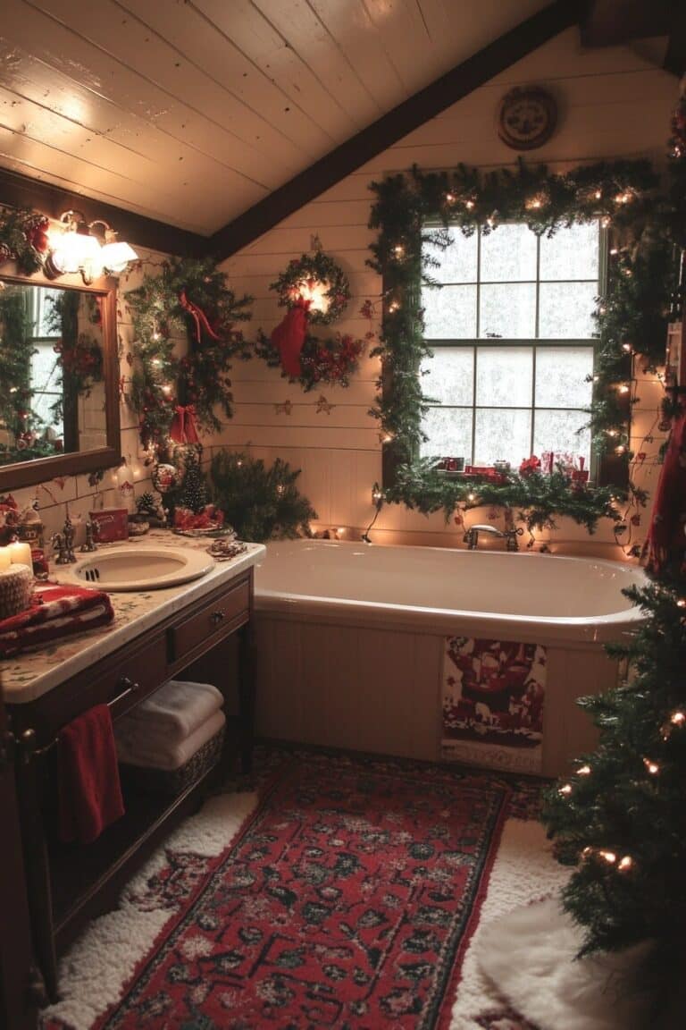 29 Christmas Bathroom Decor Ideas To Celebrate The Season In Style