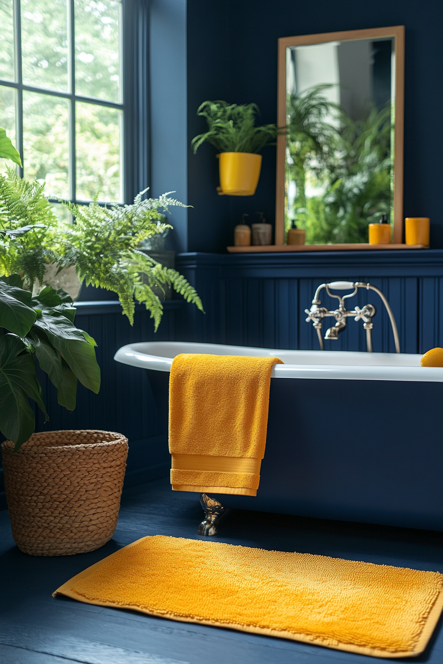 29 Yellow And Blue Bathroom Ideas That Blend Warmth And Coolness