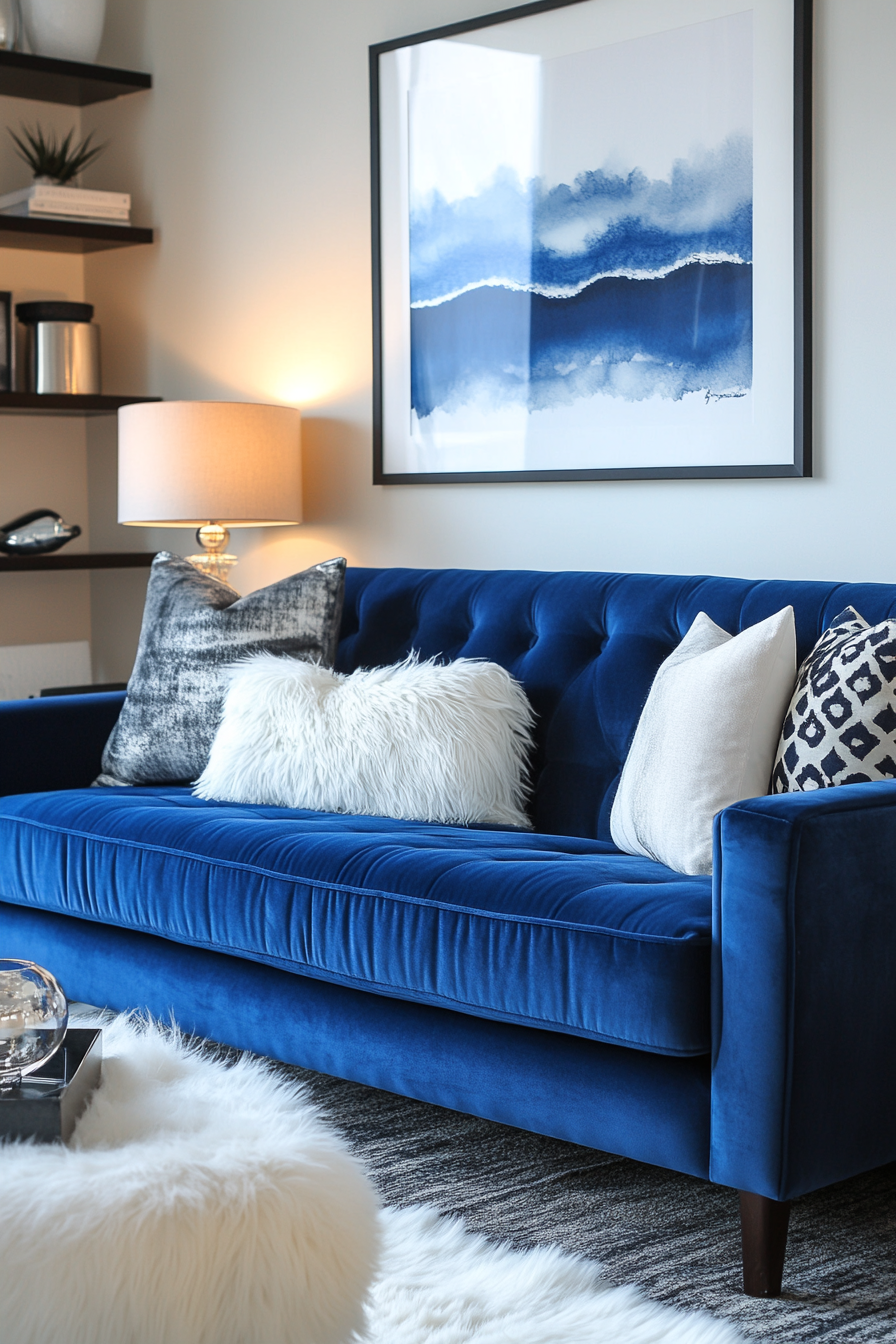 29 Blue Couch Living Room Ideas To Add A Pop Of Color To Your Home