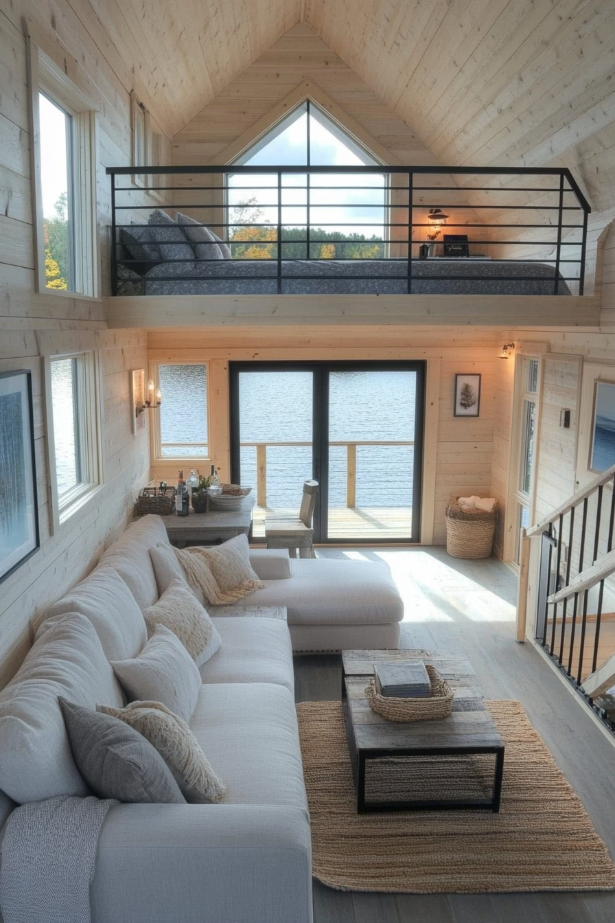 29 Small Cabin Interior With Loft Ideas For The Ultimate Cozy Escape