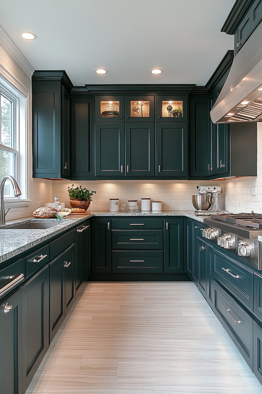29 Dark Green Kitchen Cabinets To Bring Color And Character To Your ...