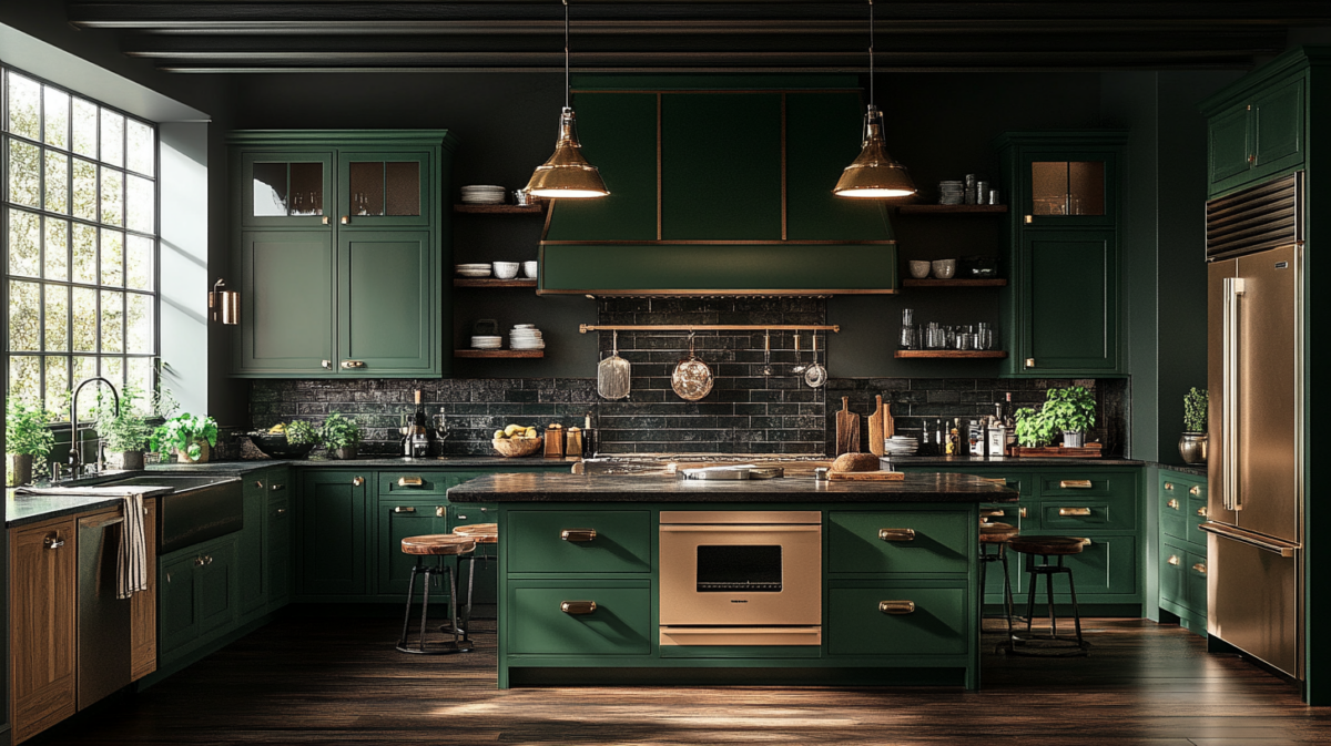 19 Emerald Green Kitchen Cabinets For A Bold And Beautiful Statement In ...