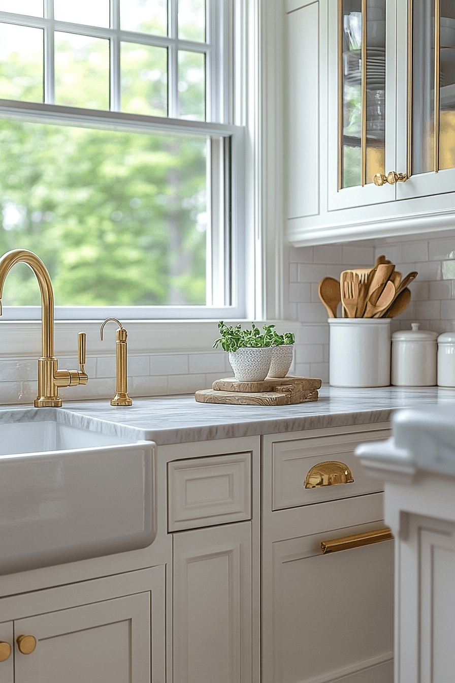 29 White And Gold Kitchen Designs For A Bright And Glamorous Space