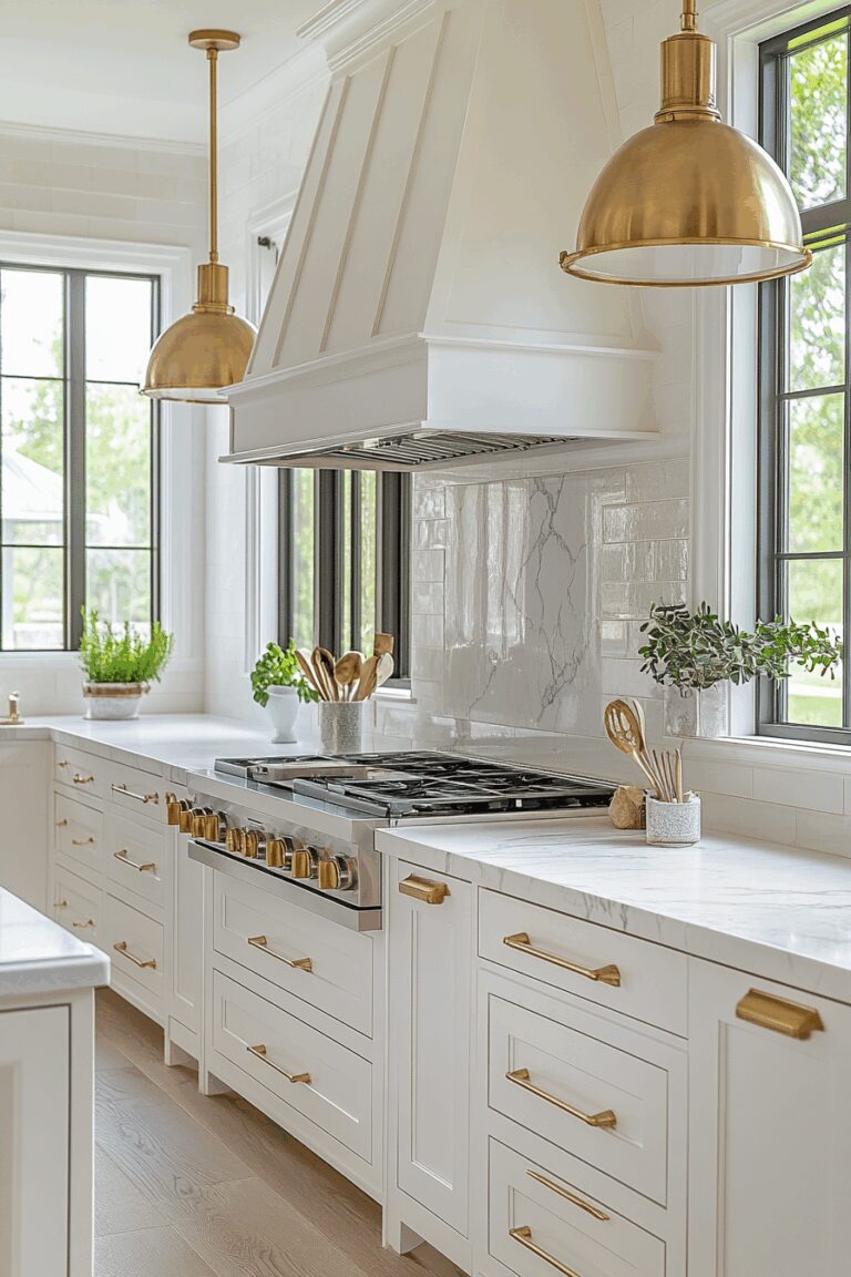 29 White And Gold Kitchen Designs For A Bright And Glamorous Space