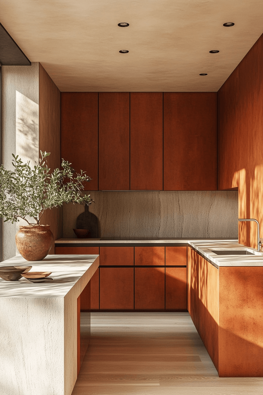 29 Terracotta Kitchen Cabinets For A Warm And Welcoming Kitchen Vibe